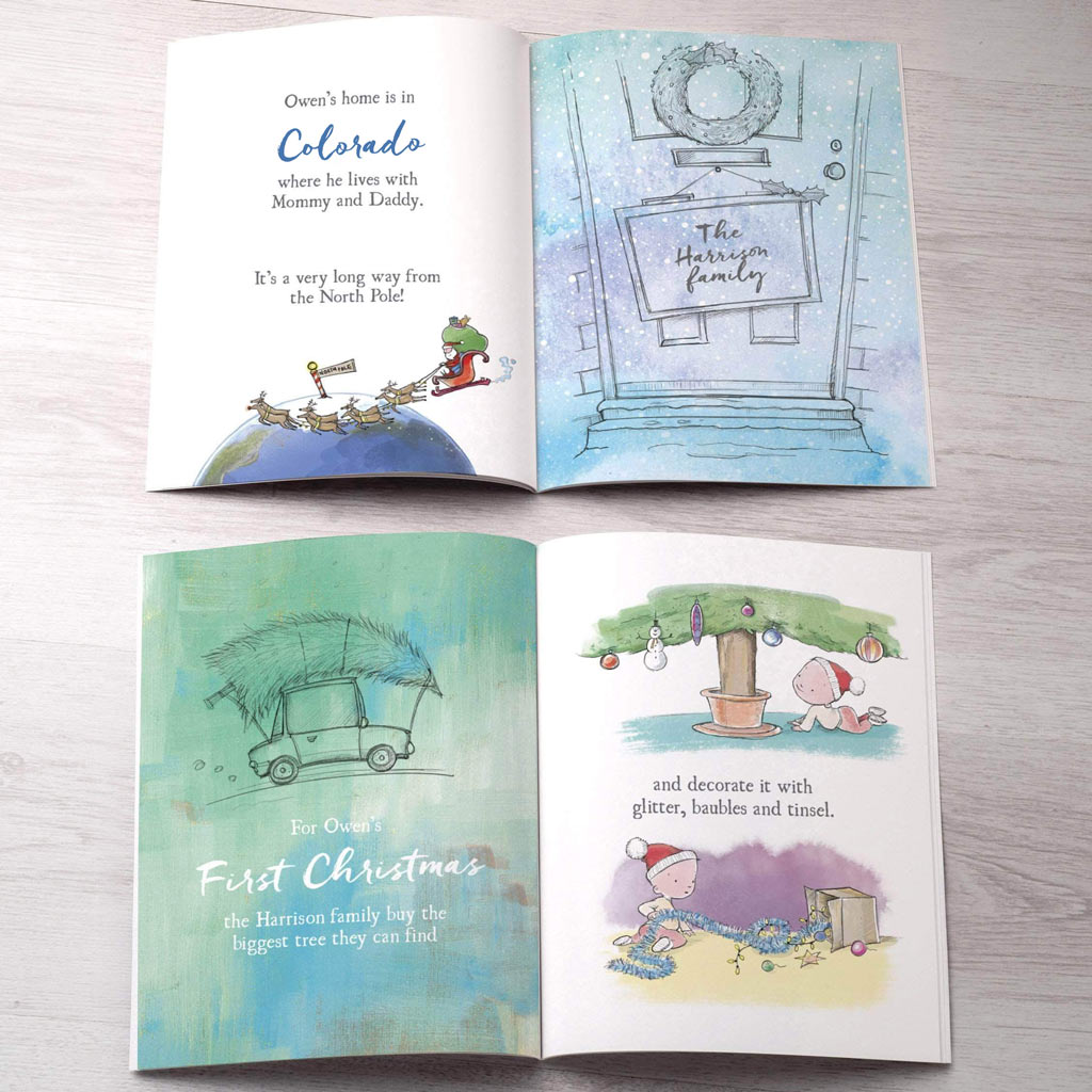 Personalized Kids Book - Baby First Christmas Childrens story ...